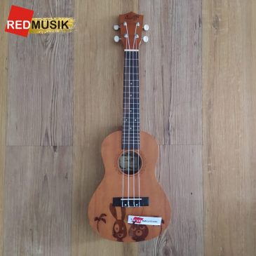 Ukulele Cowboy Concert Motif - Red Musik Bali